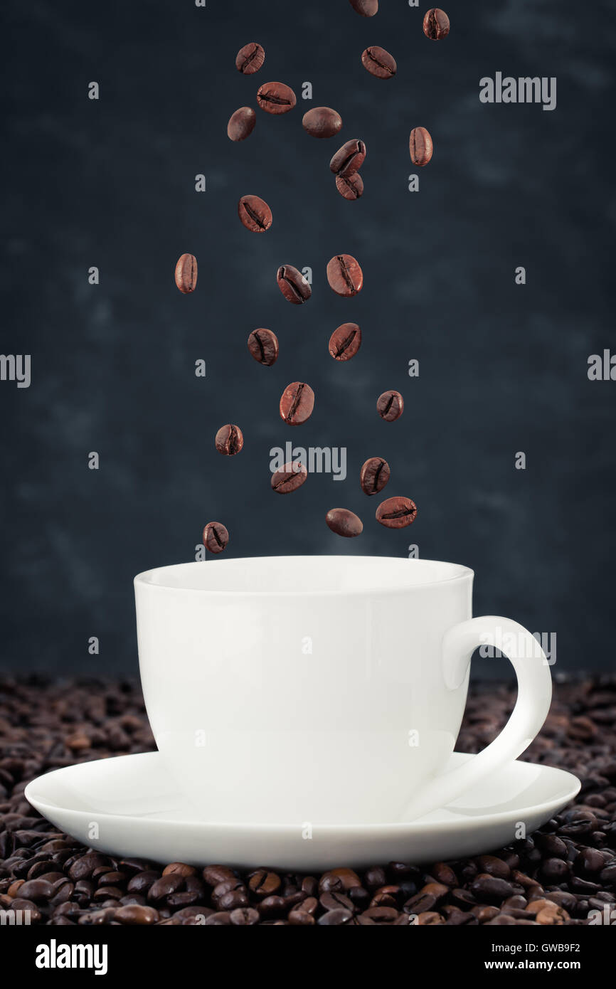 Flying coffee beans hi-res stock photography and images - Alamy