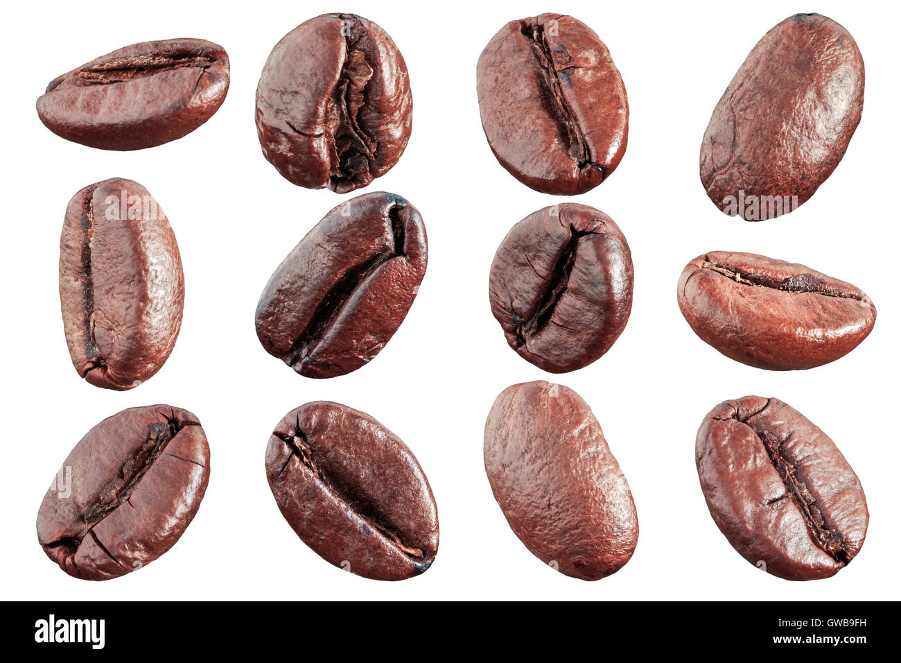 coffee beans isolate on white background Stock Photo - Alamy