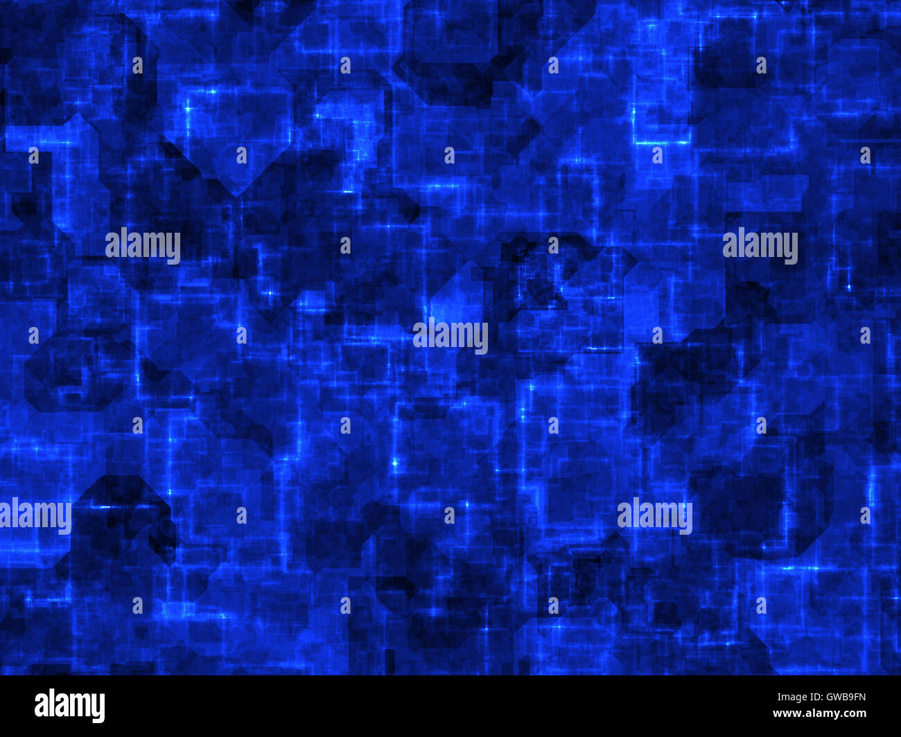 An abstract cold blue background with a pattern of dark and light lines ...