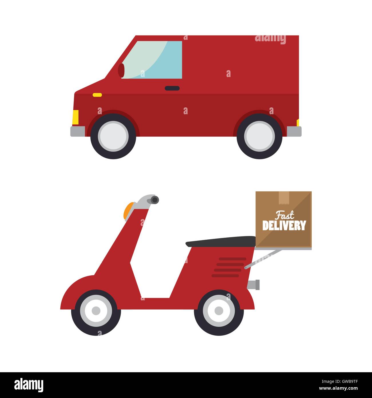 delivery truck transporting design isolated Stock Vector Image & Art ...