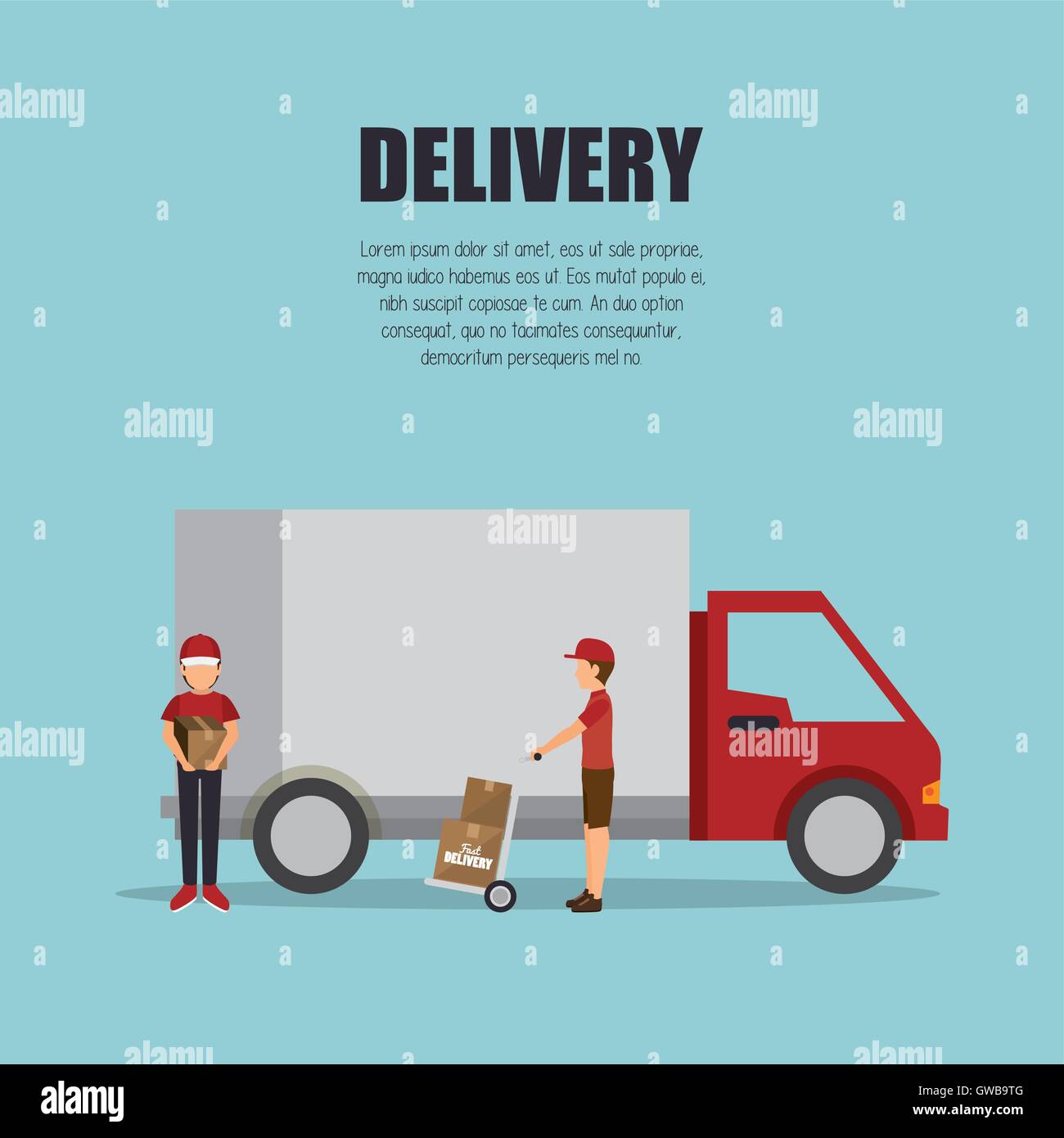 delivery truck transporting design isolated Stock Vector Image & Art ...