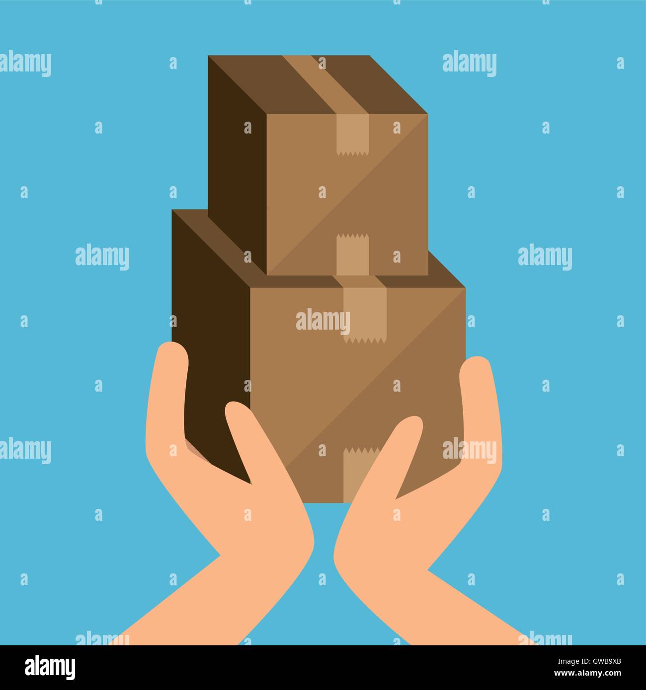 cardboard box cargo shipping design isolated Stock Vector Image & Art ...