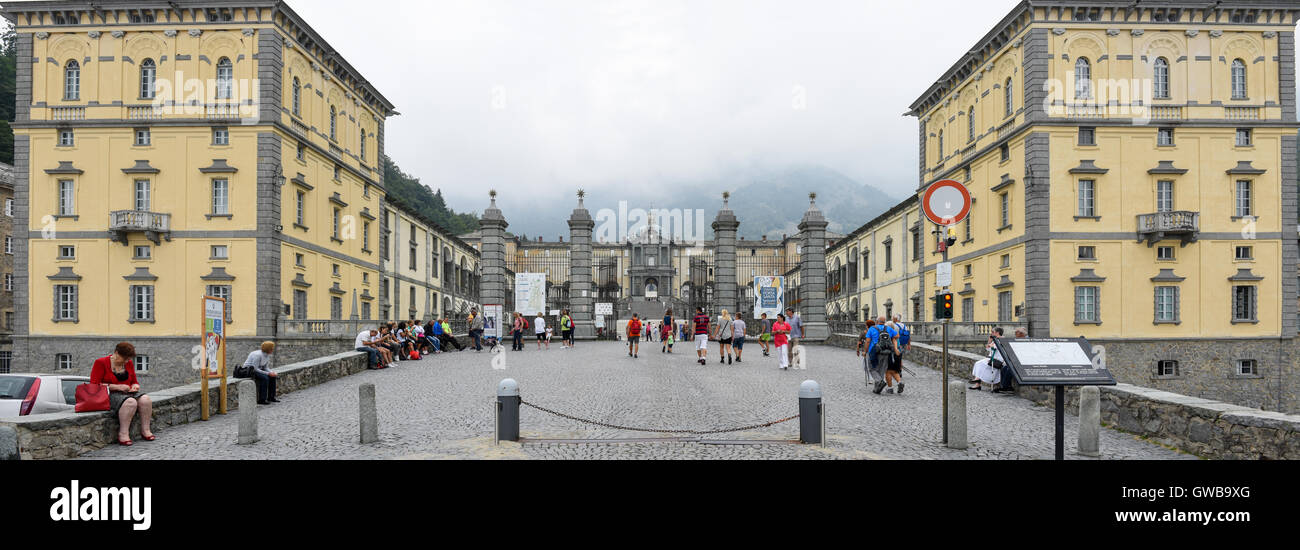 Oropa, Italy - 4 september 2016: people visiting on walking the ...