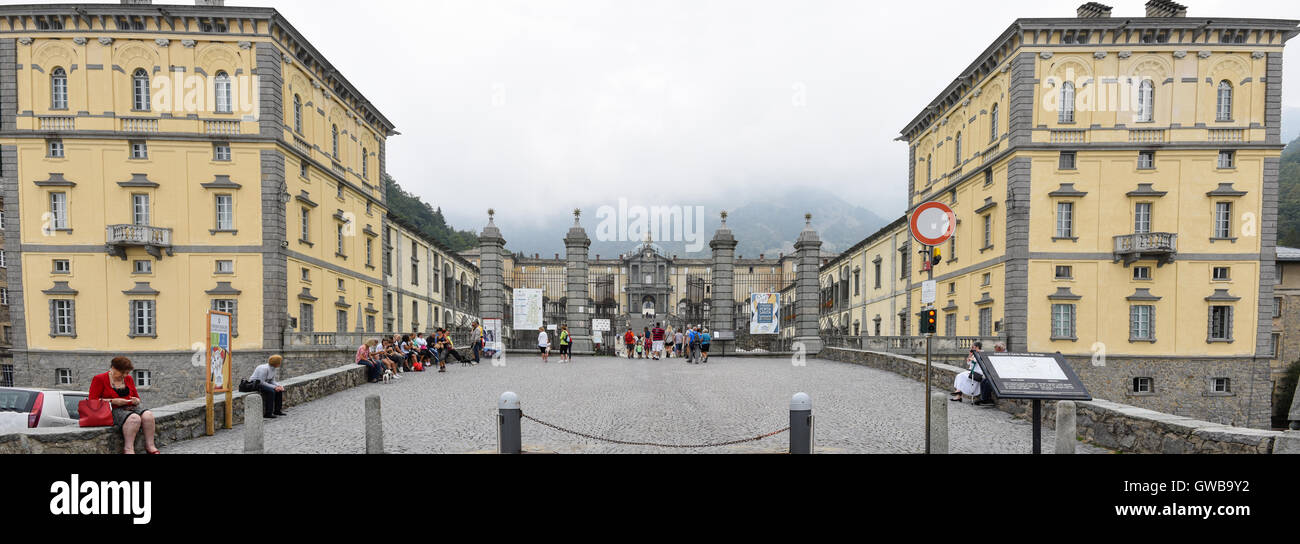 Oropa, Italy - 4 september 2016: people visiting on walking the ...