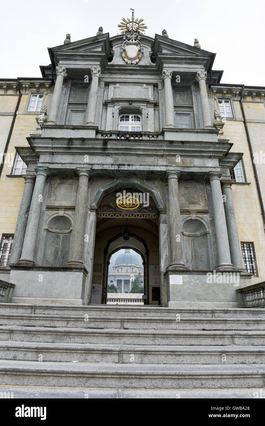 The sanctuary of Oropa on Italy, Unesco heritage Stock Photo - Alamy