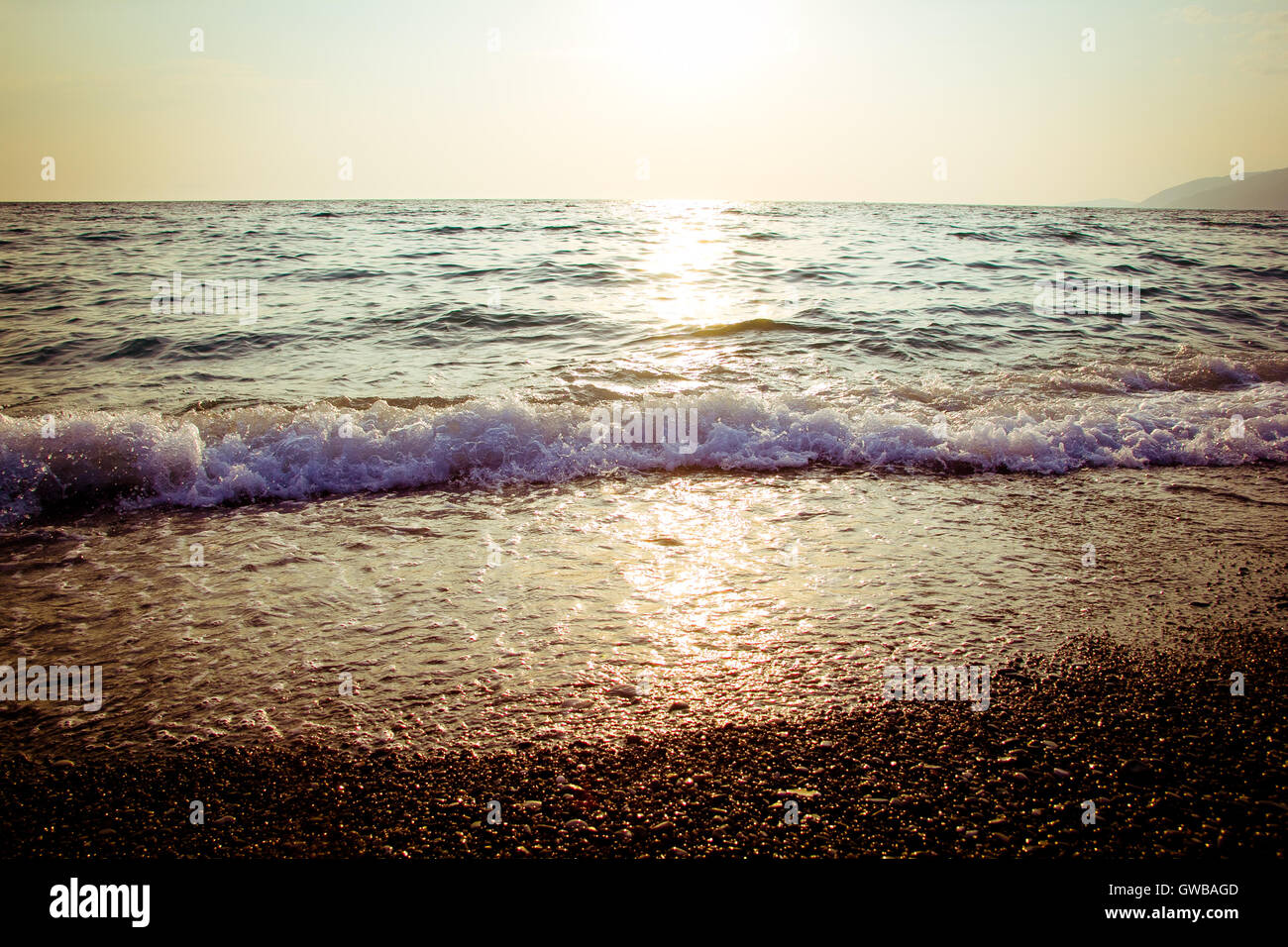 sea at sunset Stock Photo - Alamy