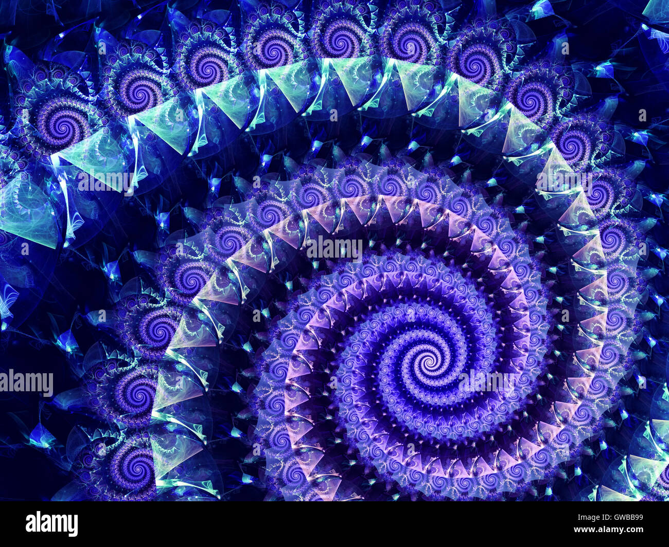 Abstract digitally generated image colored spiral Stock Photo - Alamy