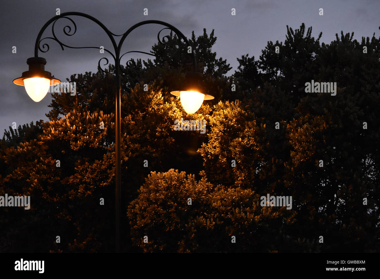 Vintage street lights Stock Photo - Alamy