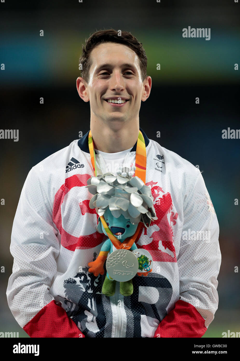 Great Britain's Jonathan Broom-Edwards celebrates with his silver medal ...