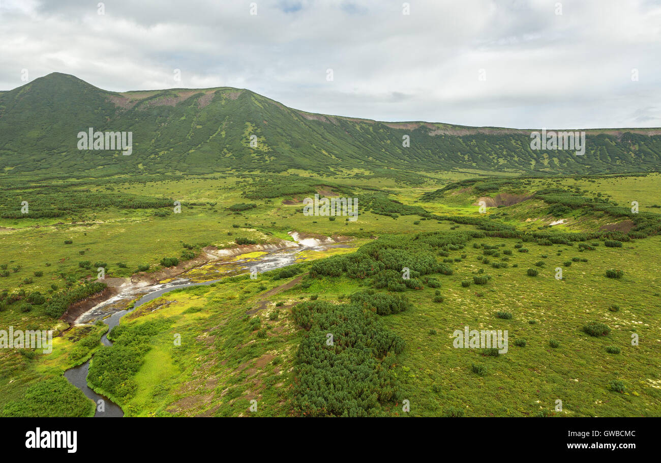 Uzon Caldera in Kronotsky Nature Reserve on Kamchatka Peninsula Stock ...
