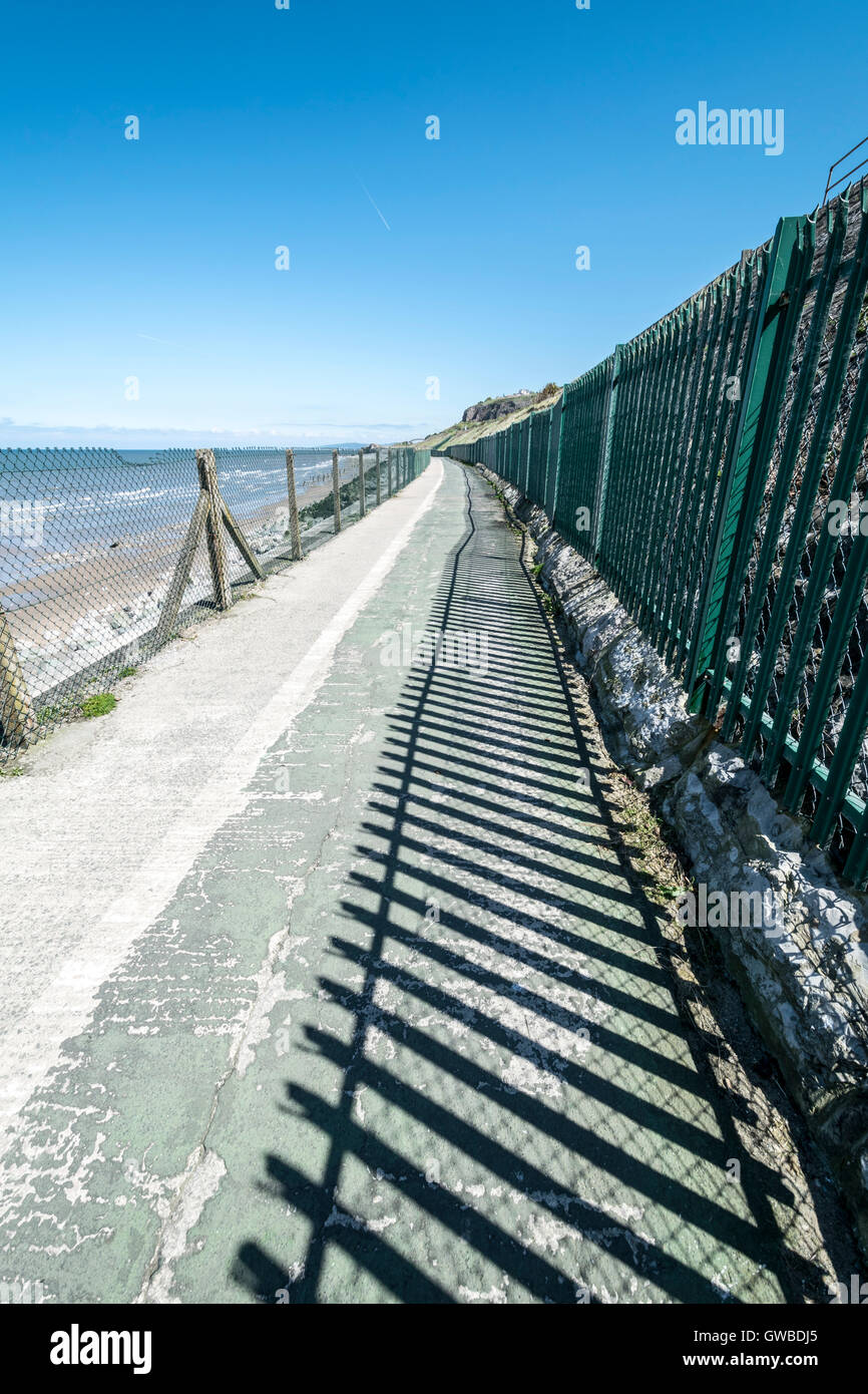 North Wales Cycle path at Penmaenhead Old Colwyn near Colwyn Bay Stock ...