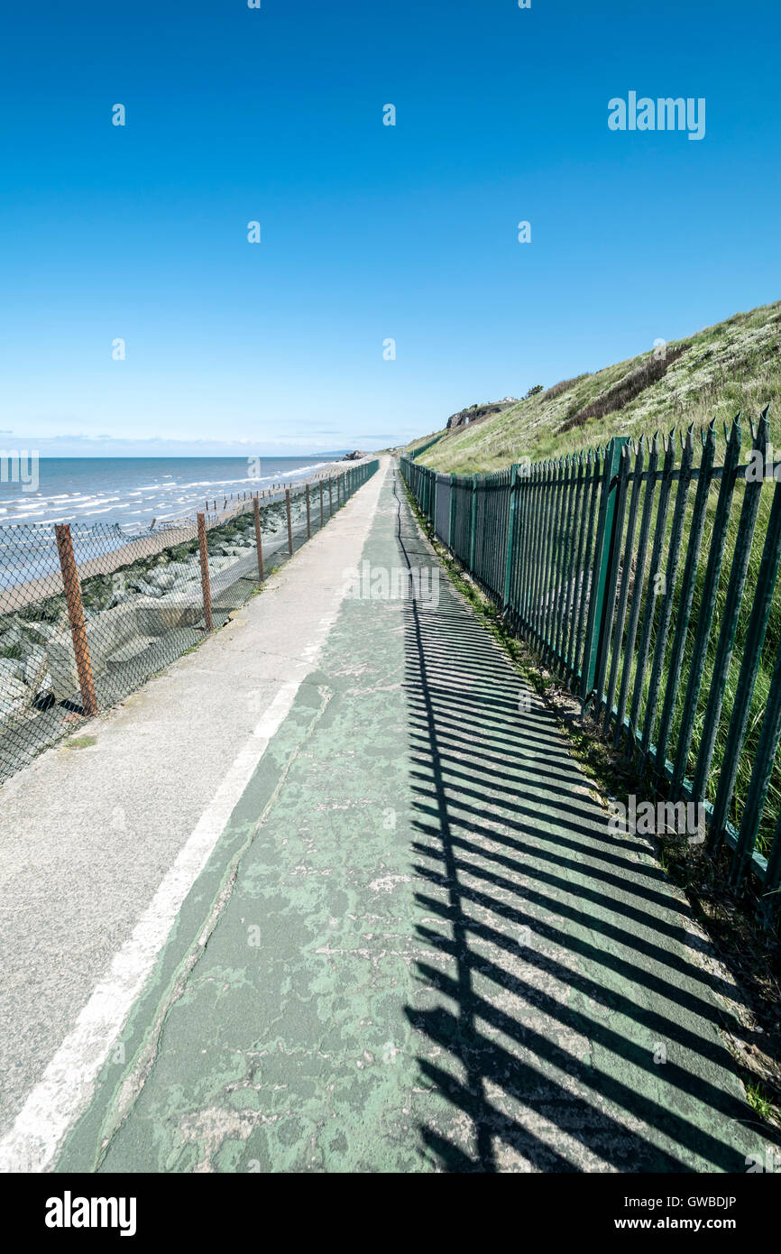 North Wales Cycle path at Penmaenhead Old Colwyn near Colwyn Bay Stock ...
