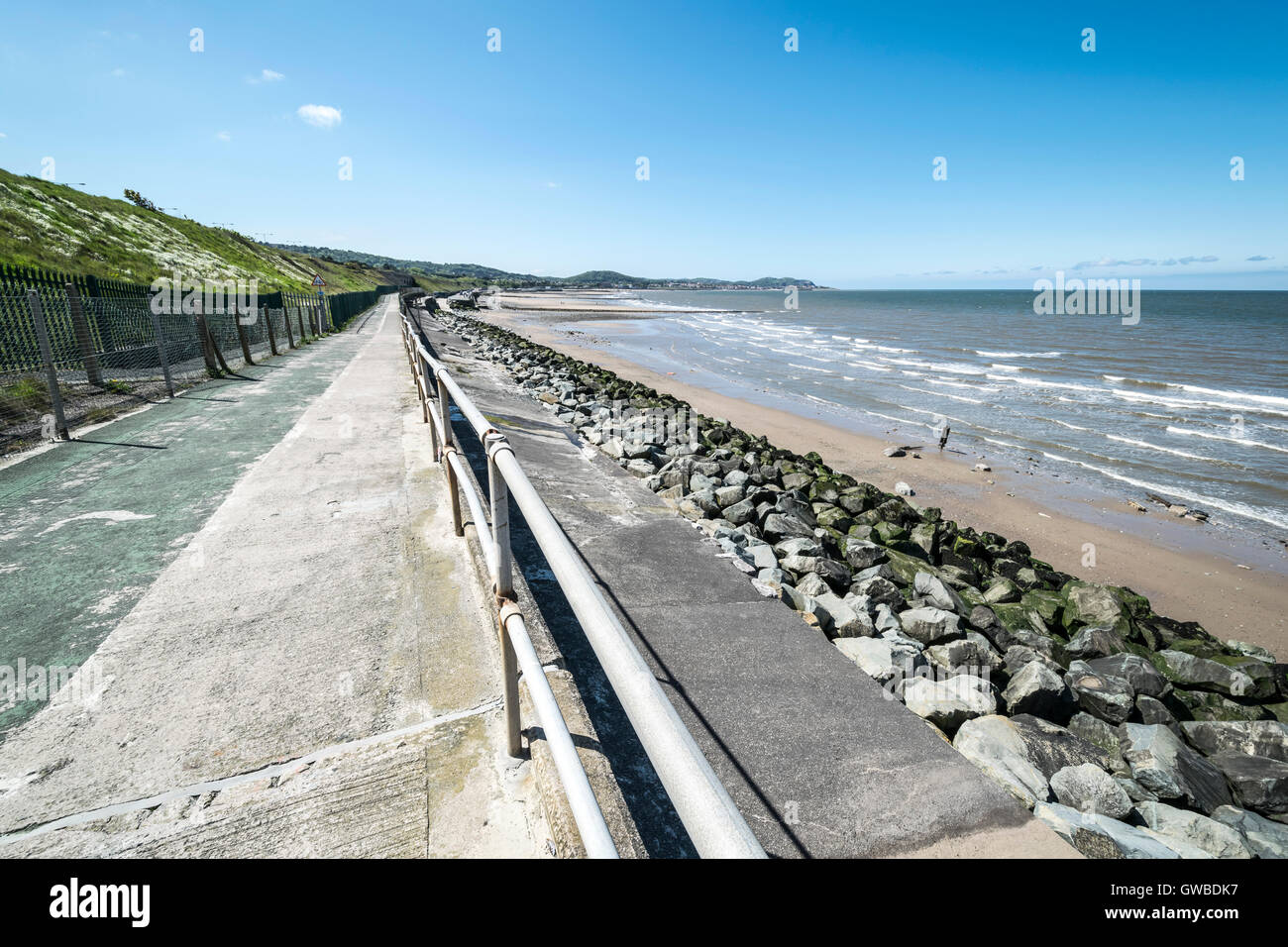 North Wales Cycle path at Penmaenhead Old Colwyn near Colwyn Bay Stock ...
