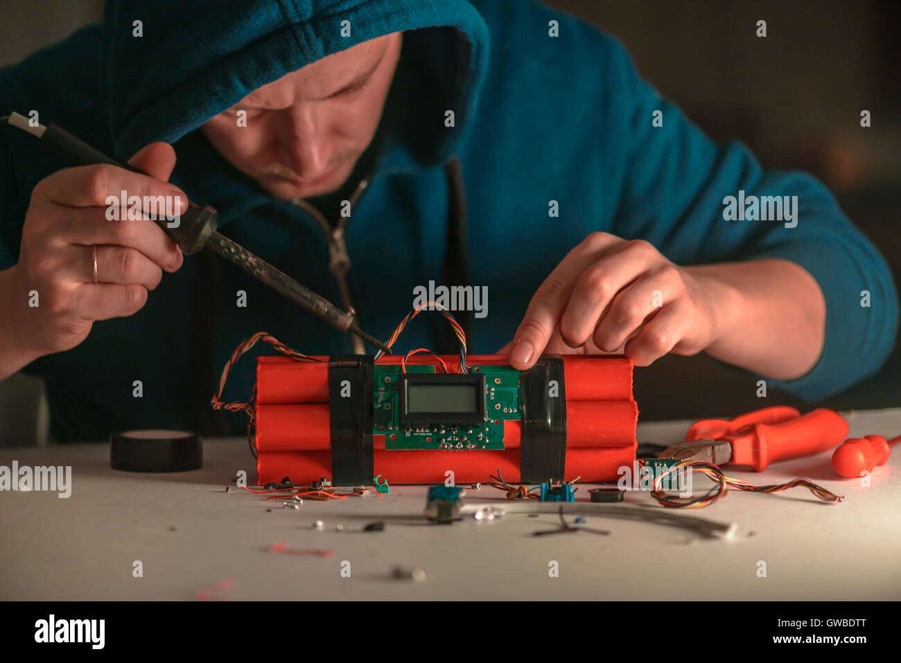 making bomb with digital timer Stock Photo - Alamy