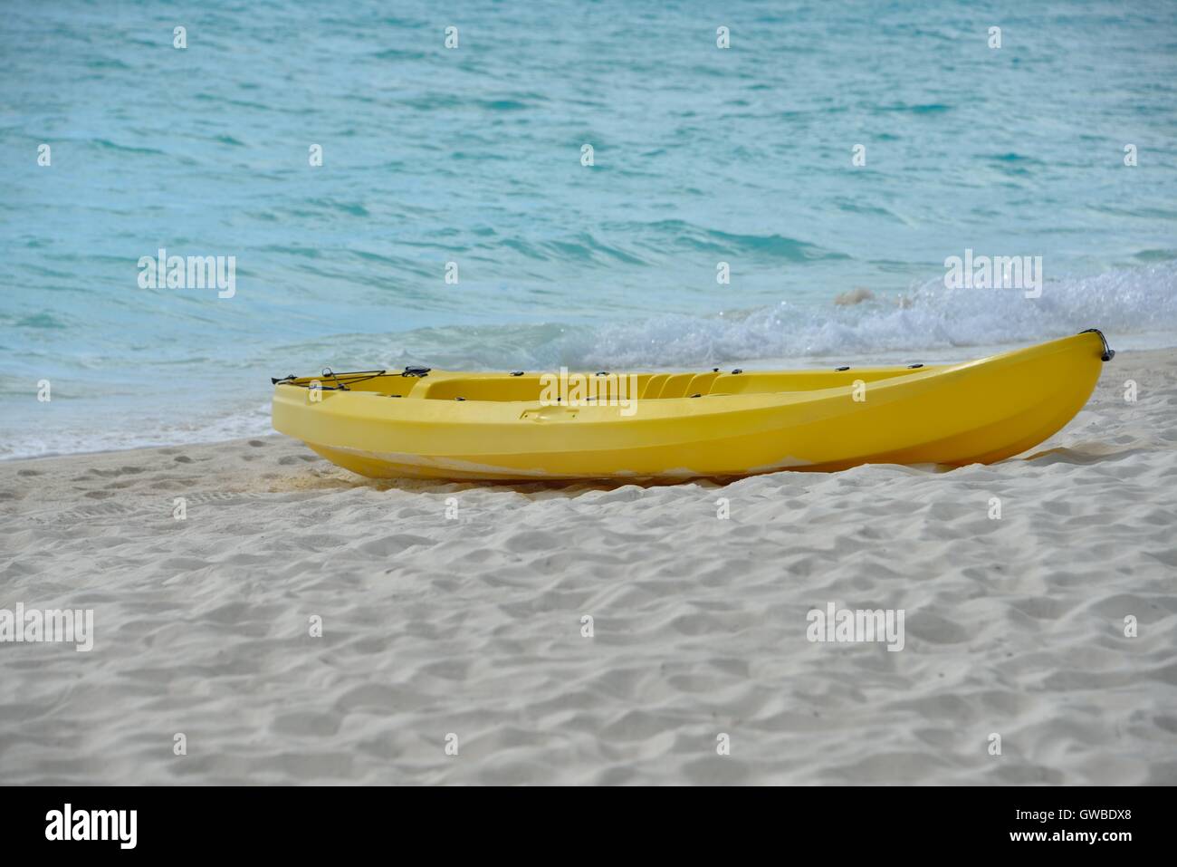 A Canoe on the Maldives Island Beach Stock Photo - Alamy