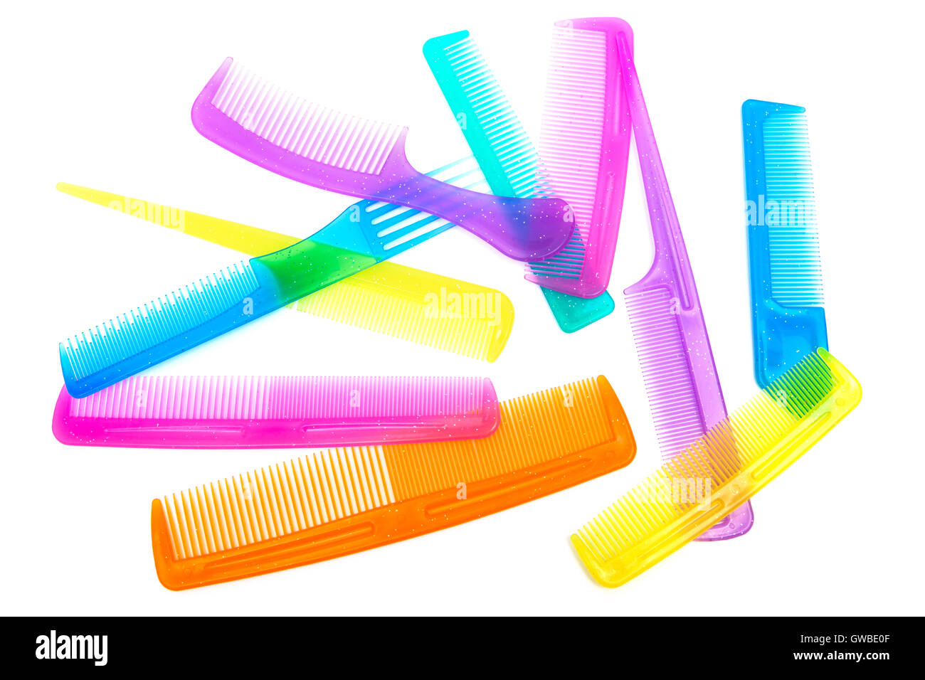 Set of beautiful comb on a white background Stock Photo - Alamy