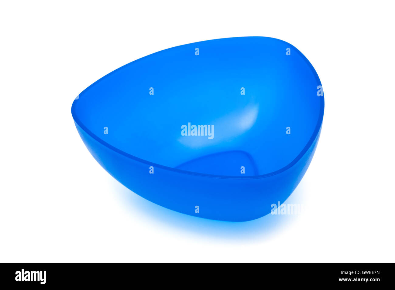 Beautiful blue plate on a white background Stock Photo - Alamy