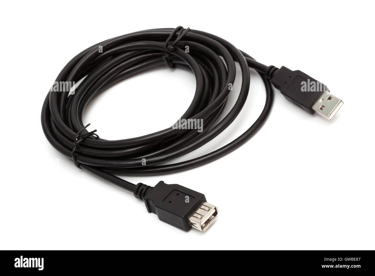 usb cable close up on white background Stock Photo - Alamy
