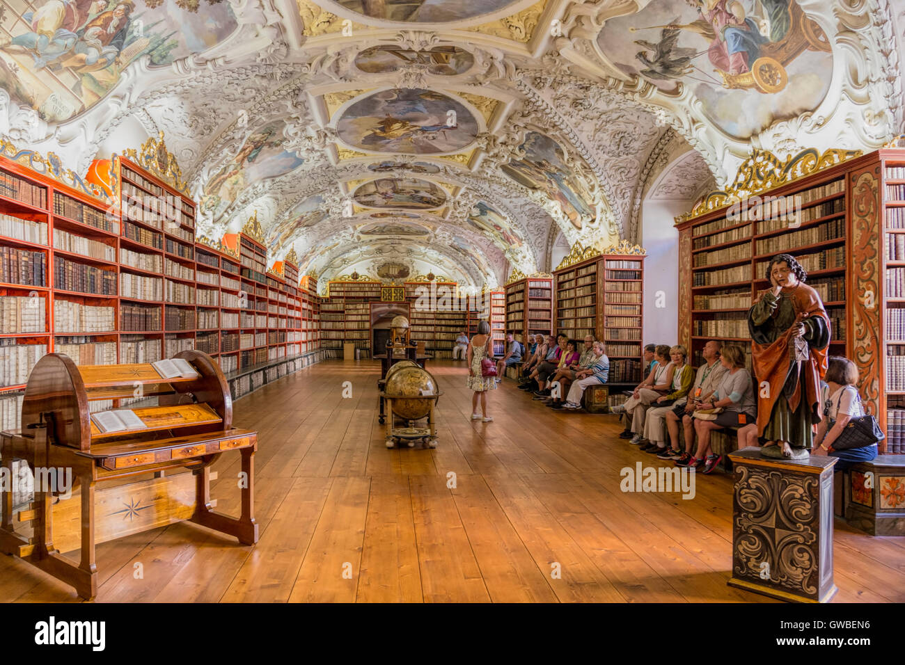 The Theological Hall Library in the Strahov Monastery, a Unesco World ...