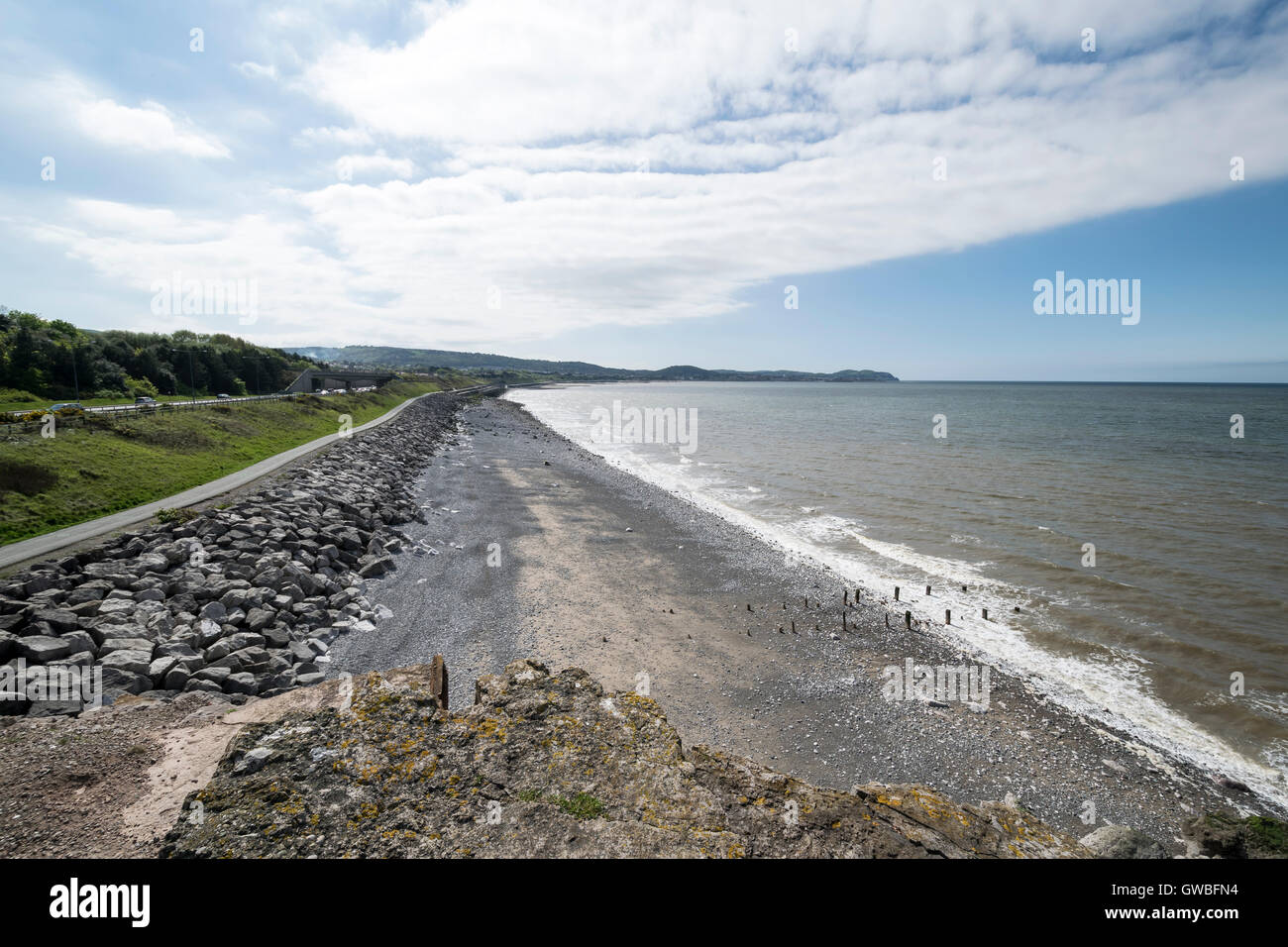 North Wales Cycle path at Penmaenhead Old Colwyn near Colwyn Bay Stock ...