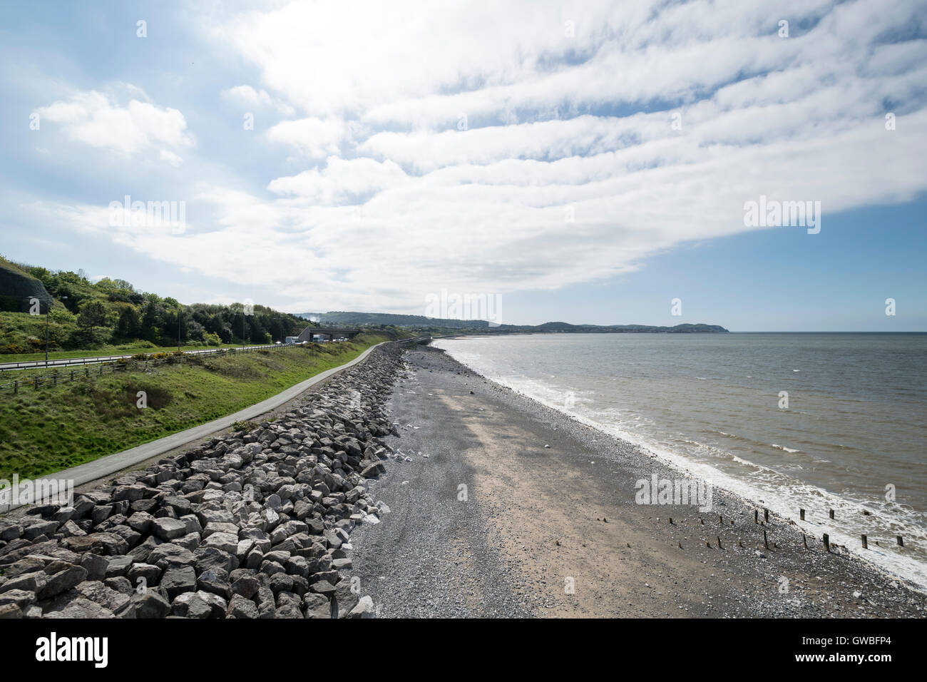 North Wales Cycle path at Penmaenhead Old Colwyn near Colwyn Bay Stock ...