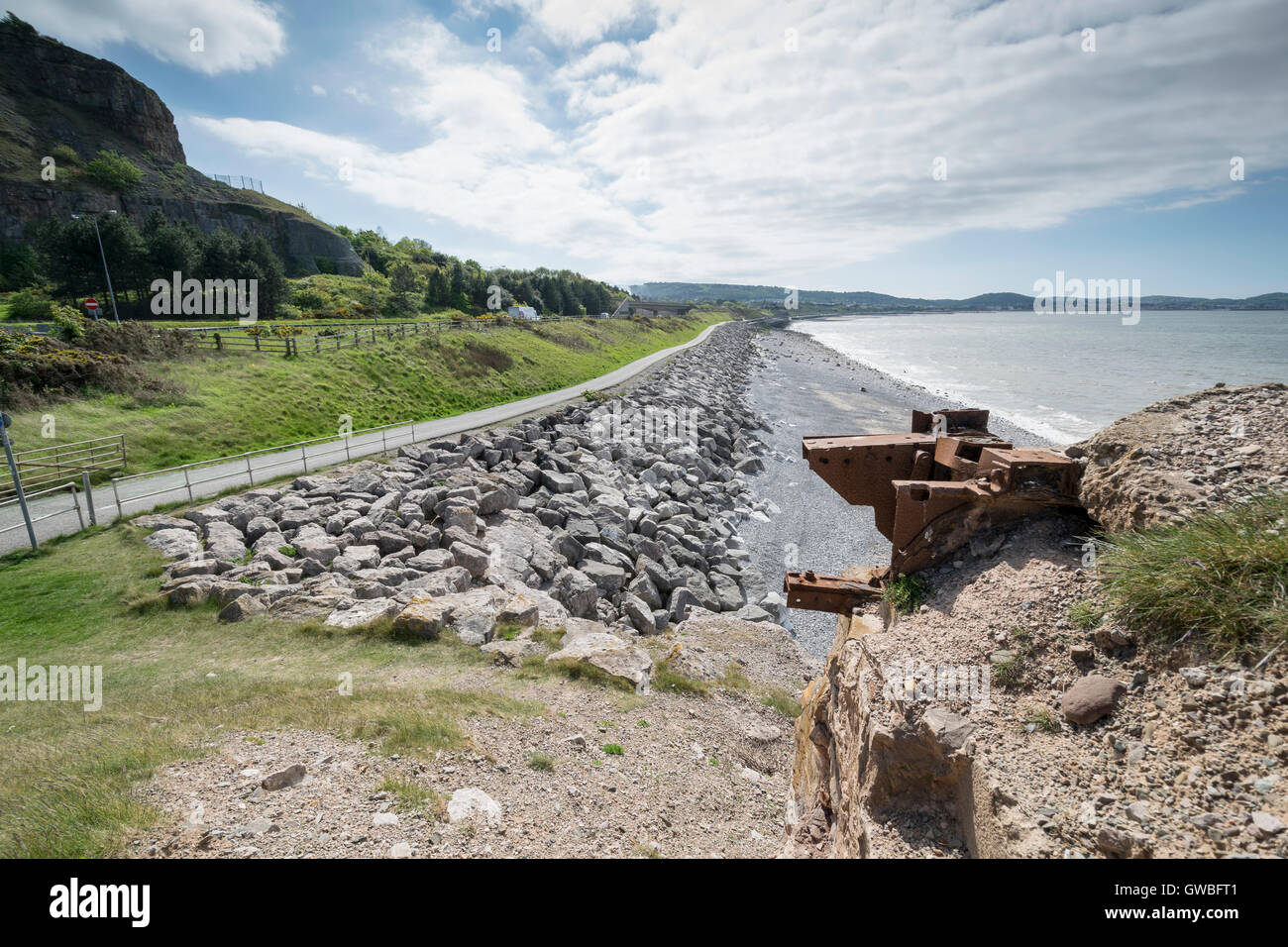 North Wales Cycle path at Penmaenhead Old Colwyn near Colwyn Bay Stock ...