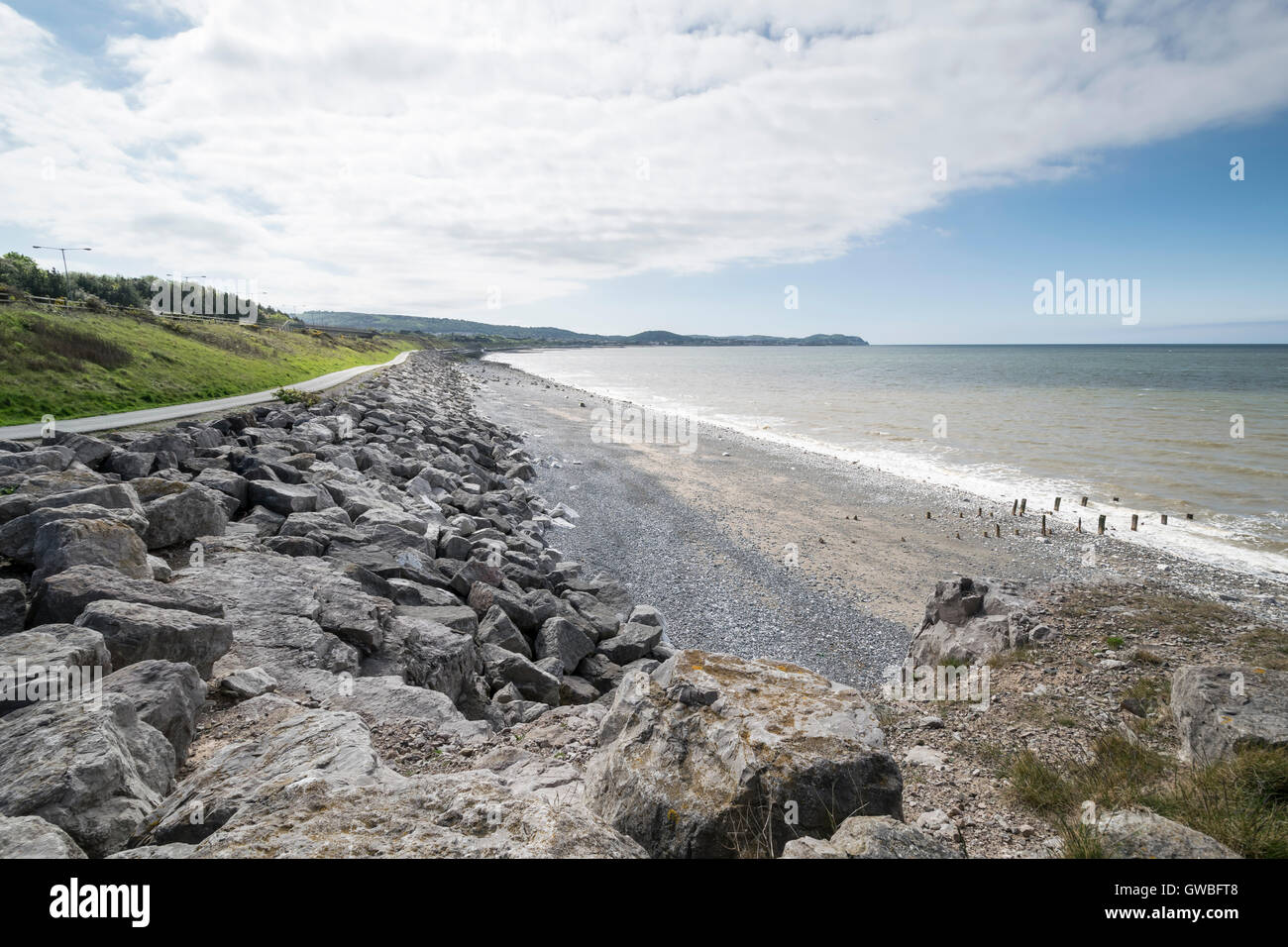 North Wales Cycle path at Penmaenhead Old Colwyn near Colwyn Bay Stock ...