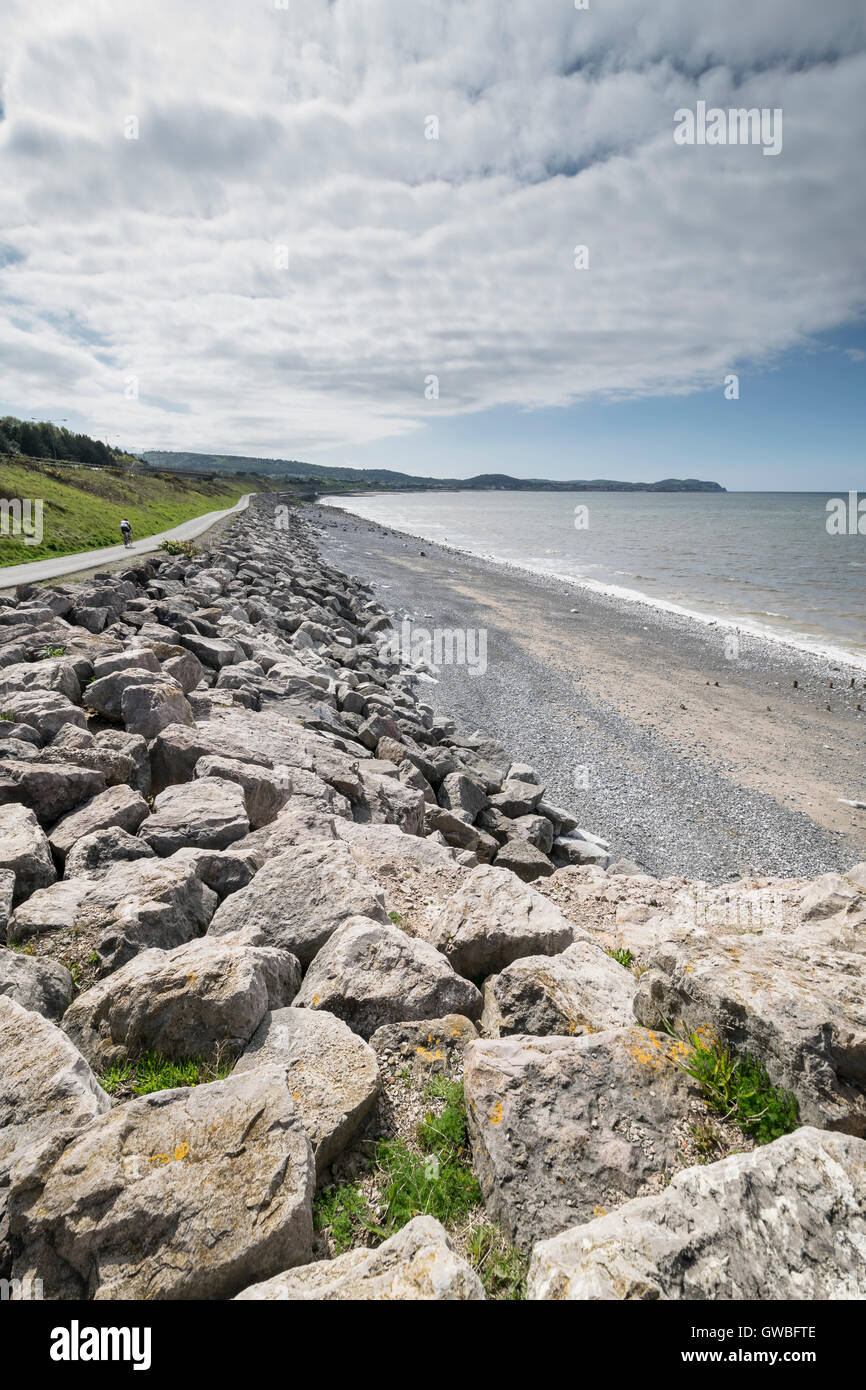North Wales Cycle path at Penmaenhead Old Colwyn near Colwyn Bay Stock ...