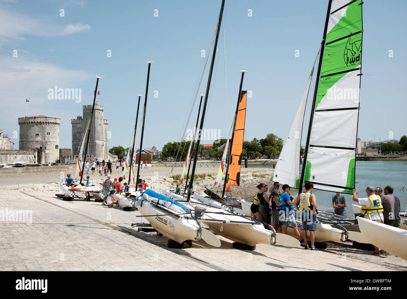 Sailing school in La Rochelle southwest France - Young people learning ...