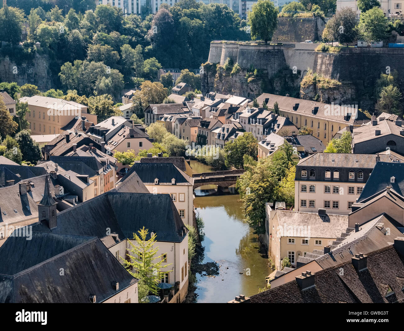 Luxembourg old medieval city with surrounding walls Stock Photo - Alamy