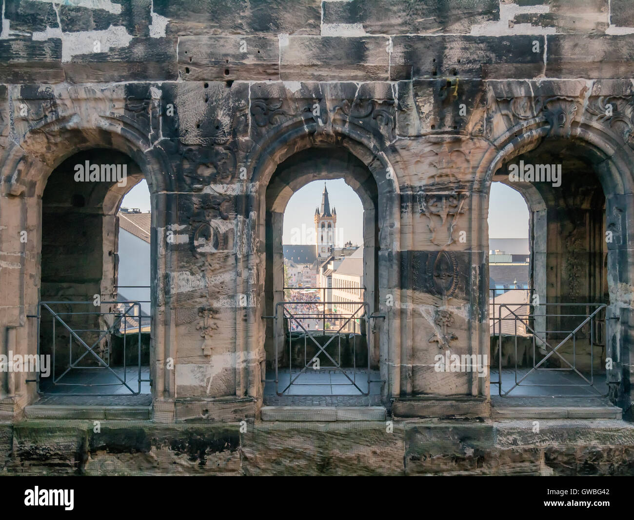 Porta Nigra interior in Trier, Germany Stock Photo - Alamy