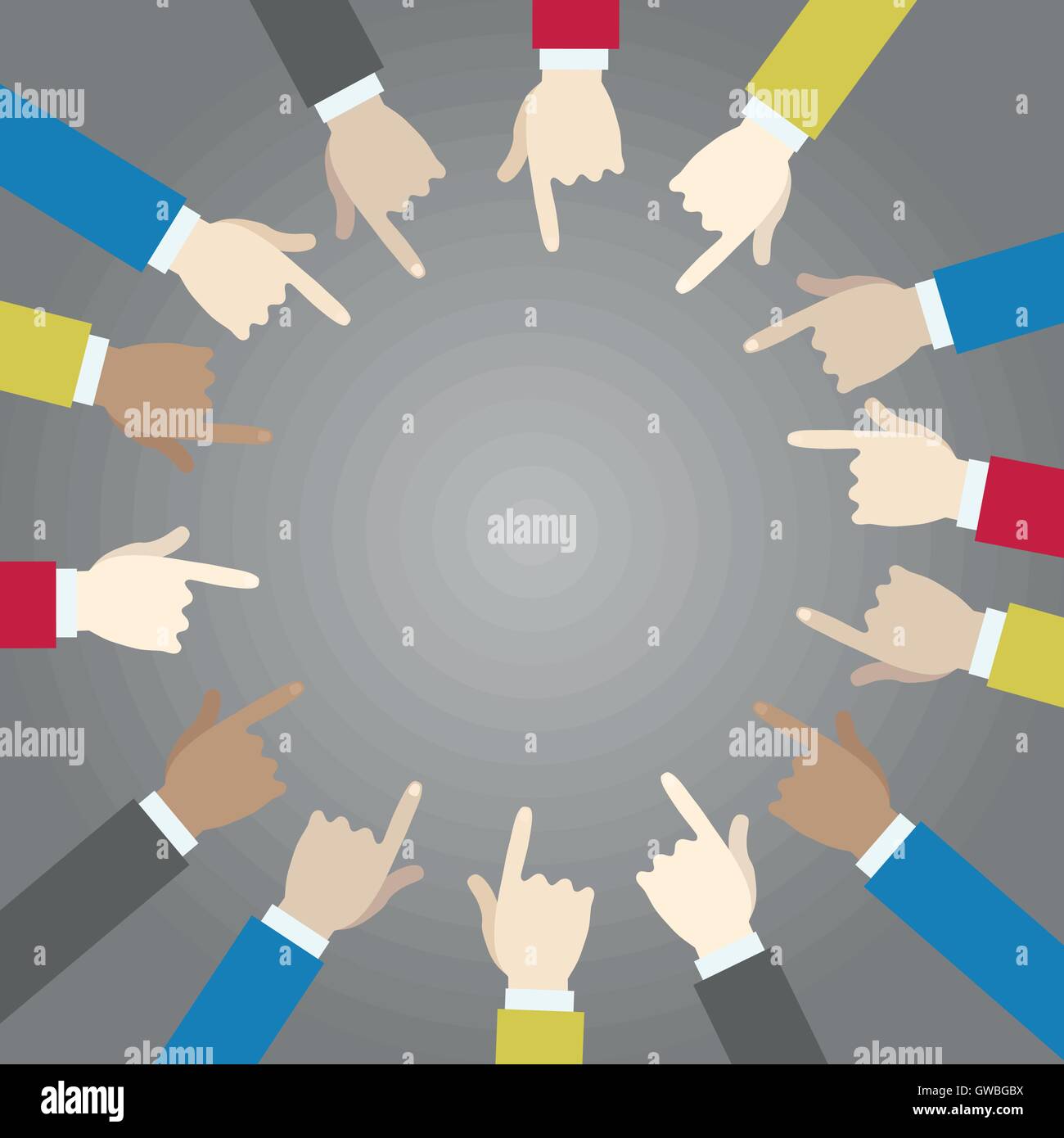 Pointing Fingers Illustration Stock Photos & Pointing Fingers ...