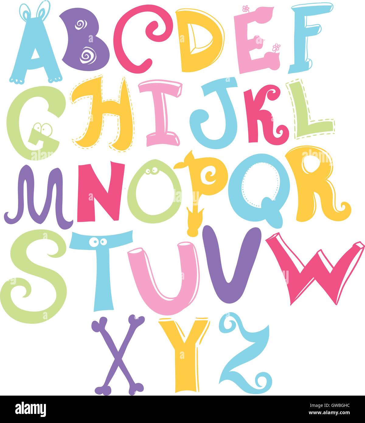 Alphabet cartoon hi-res stock photography and images - Alamy