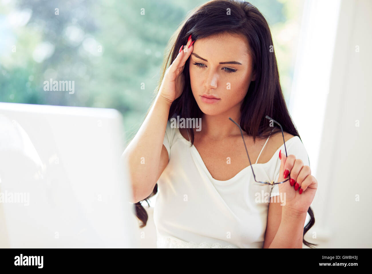Woman hung over home hi-res stock photography and images - Alamy
