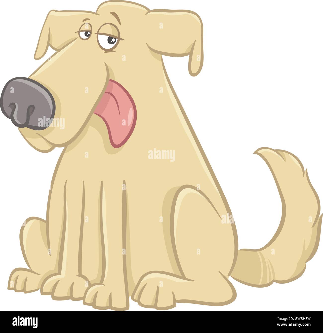 Cartoon Illustration of Dog Animal Character Stock Vector Image & Art ...