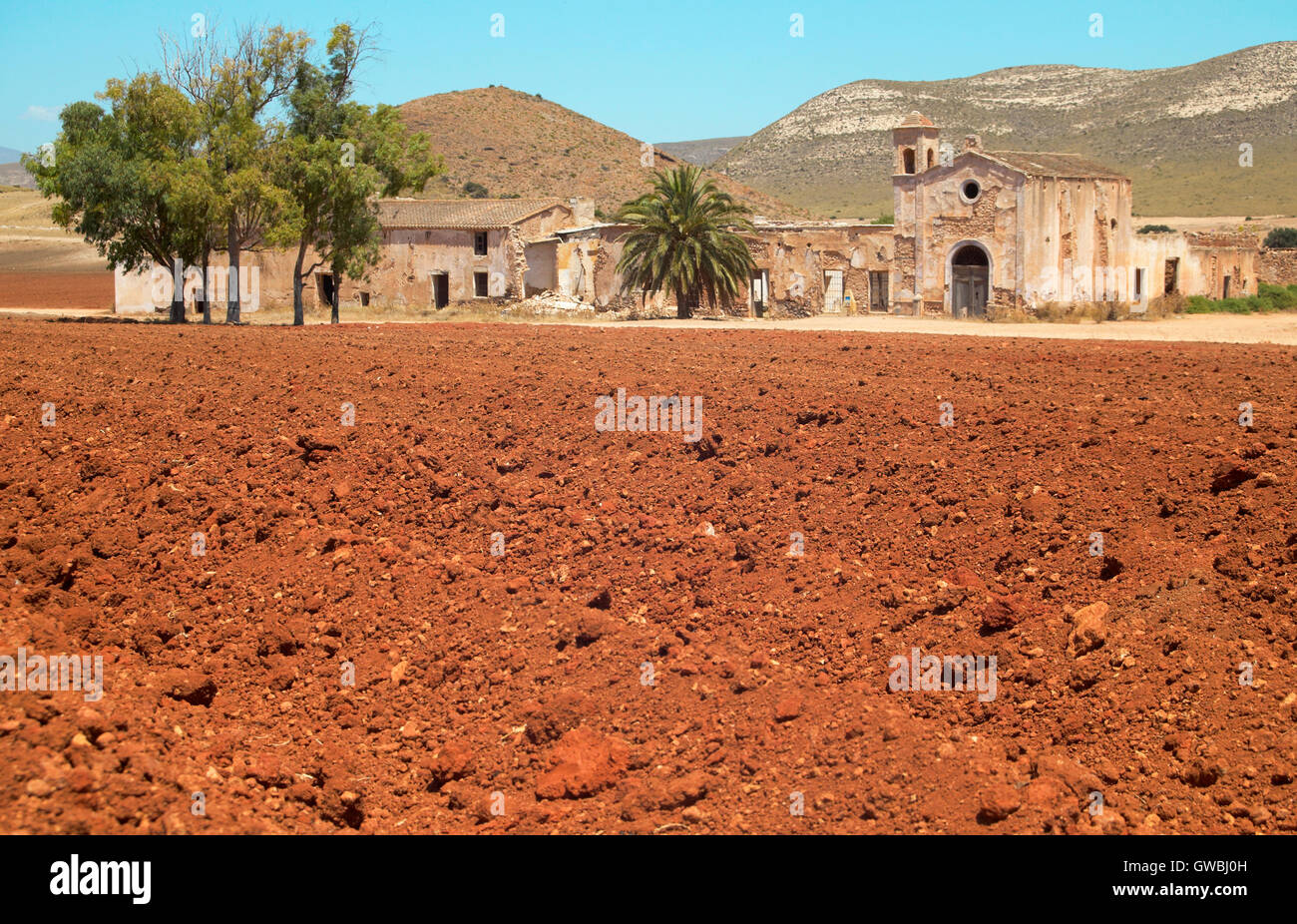 Andalusian farmhouse ruins in Almeria. Cortijo del Fraile. Spain ...