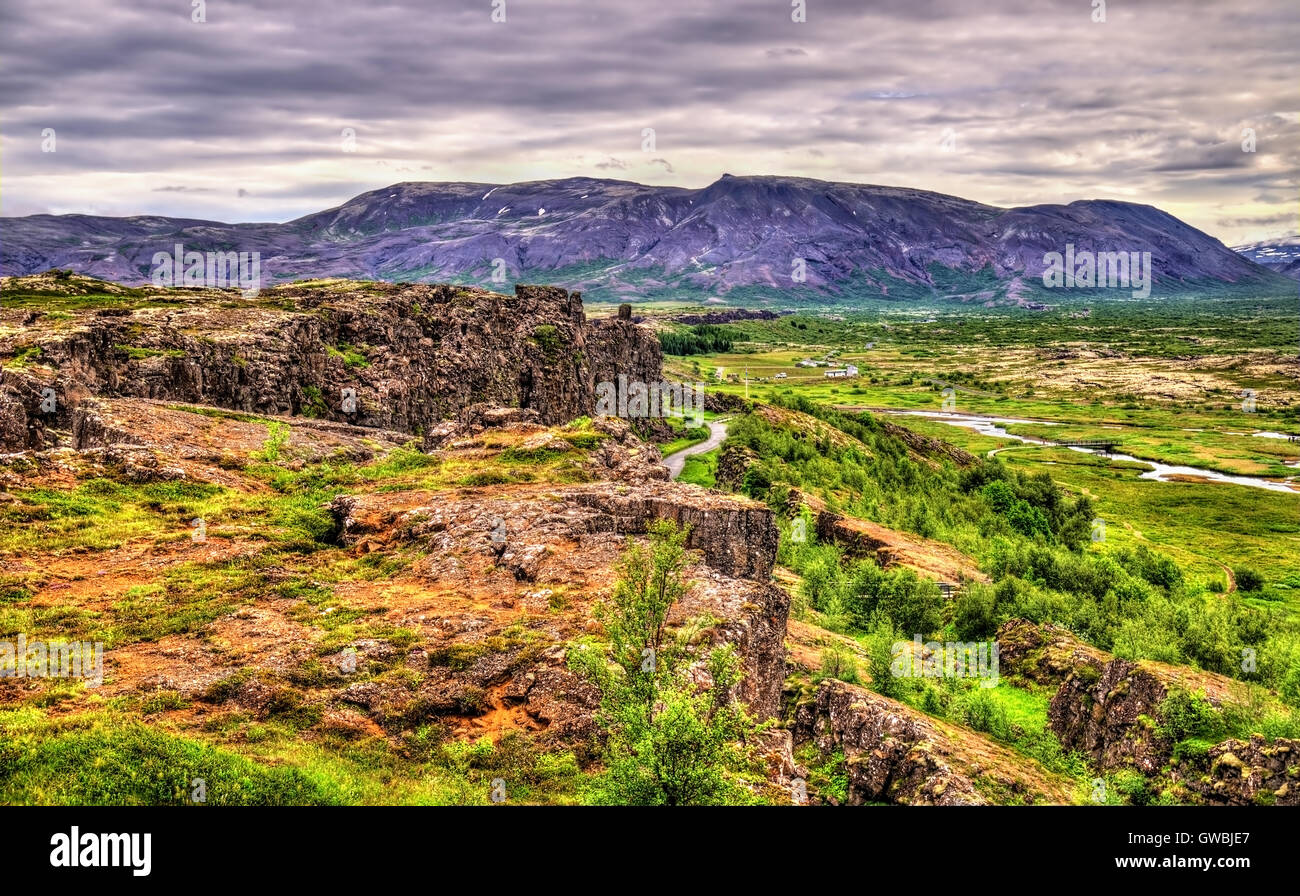 Fissures of the Mid-Atlantic Ridge in the Thingvellir National Park ...