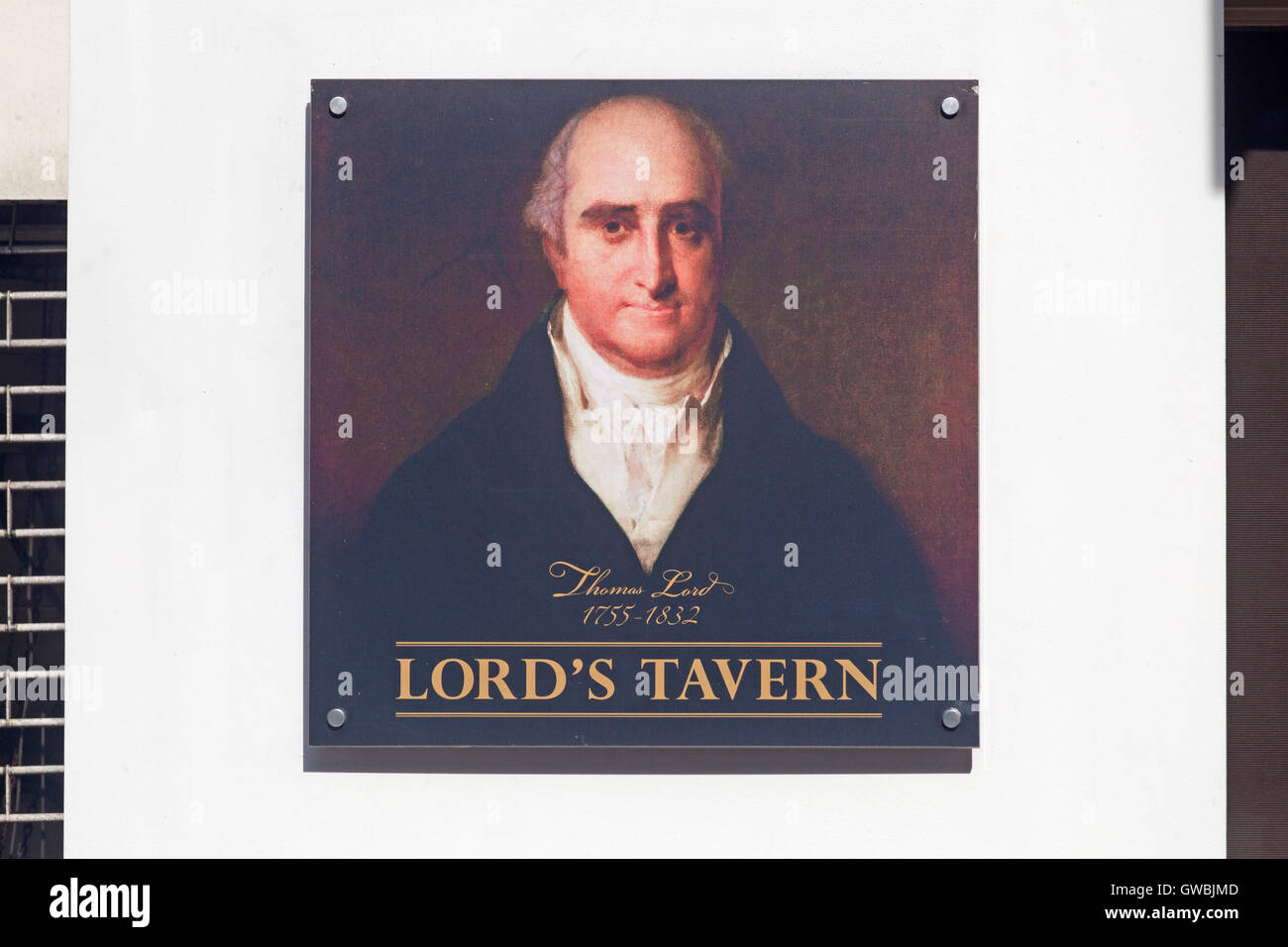 London, St John's Wood An 1810 portrait of Sir Thomas Lord at Lord's ...