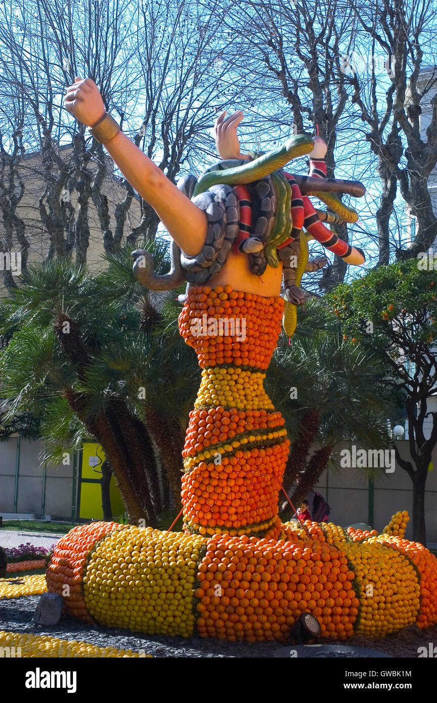 The lemon festival in the French town of Menton is in February each ...