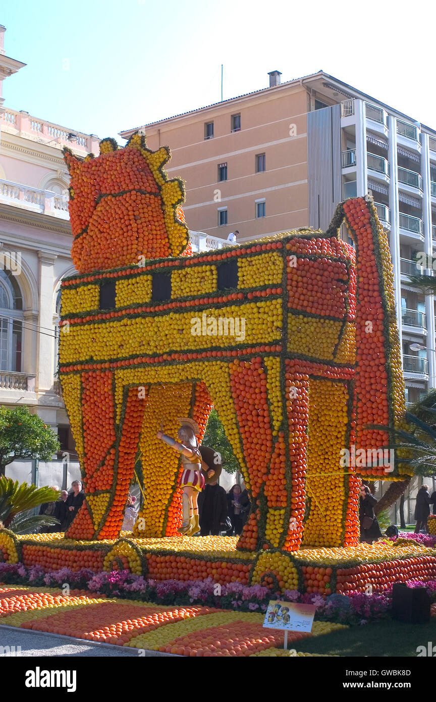 The lemon festival in the French town of Menton is in February each ...