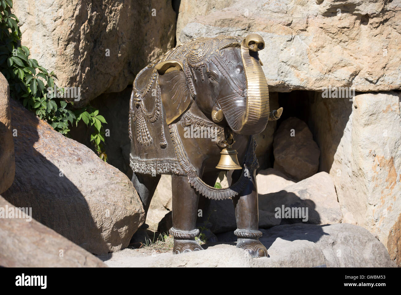 Elephant statue in Prague Zoo which is the fourth largest zoo in the ...