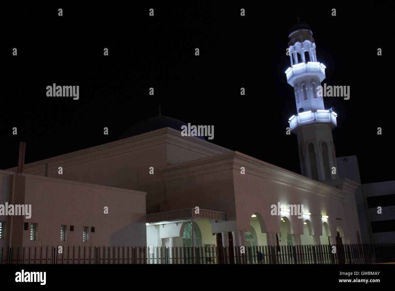 Muscat at Night. Night view of Oman capital at night, in its center ...