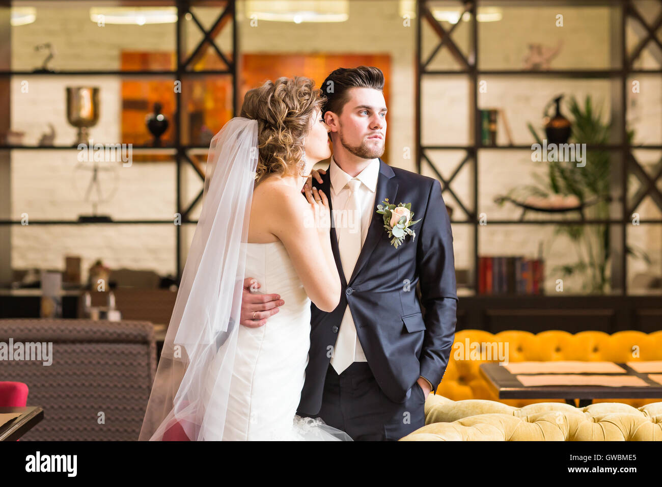 groom and bride portrait Stock Photo - Alamy