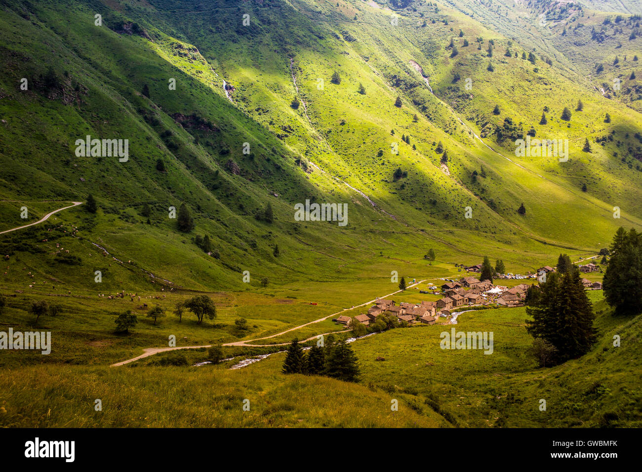 Clouds draw particular shadow on the valley (Ponte di legno - Italy ...