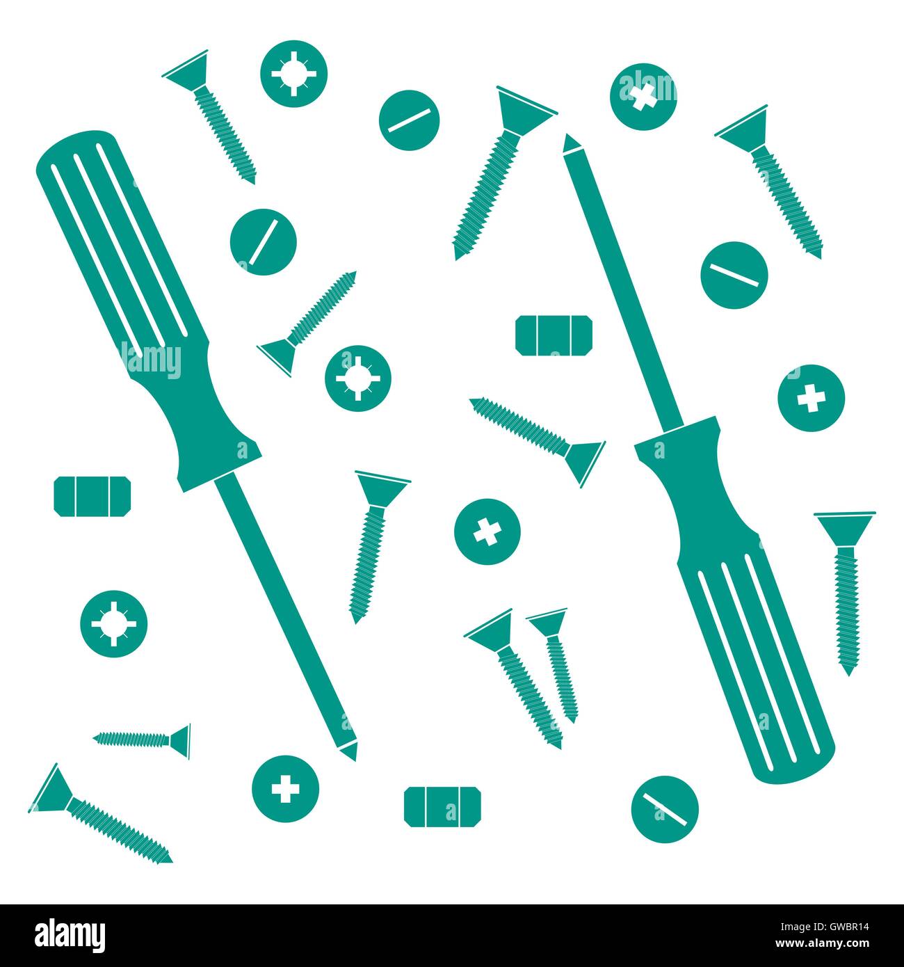 Nice picture of a colored tools on a white background Stock Vector ...