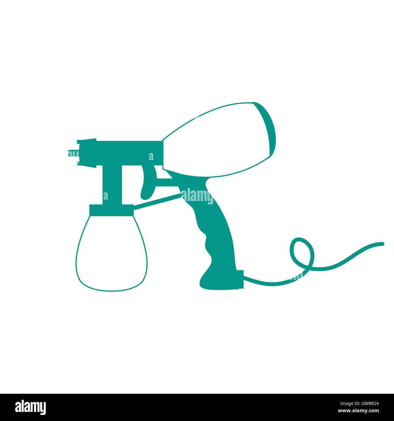 Stylized icon of a colored airbrush on a white background Stock Vector ...