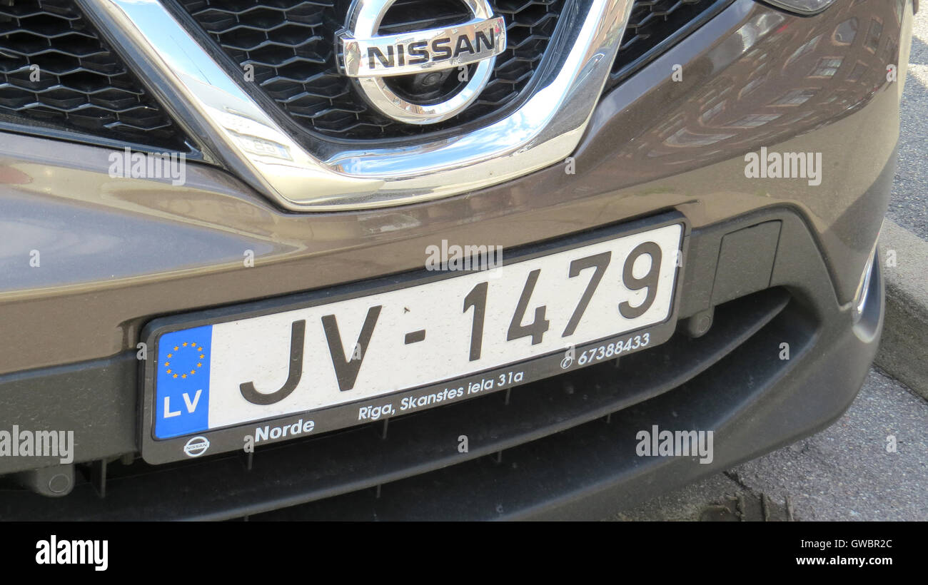 LATVIAN CAR NUMBERPLATE Photo Tony Gale Stock Photo - Alamy