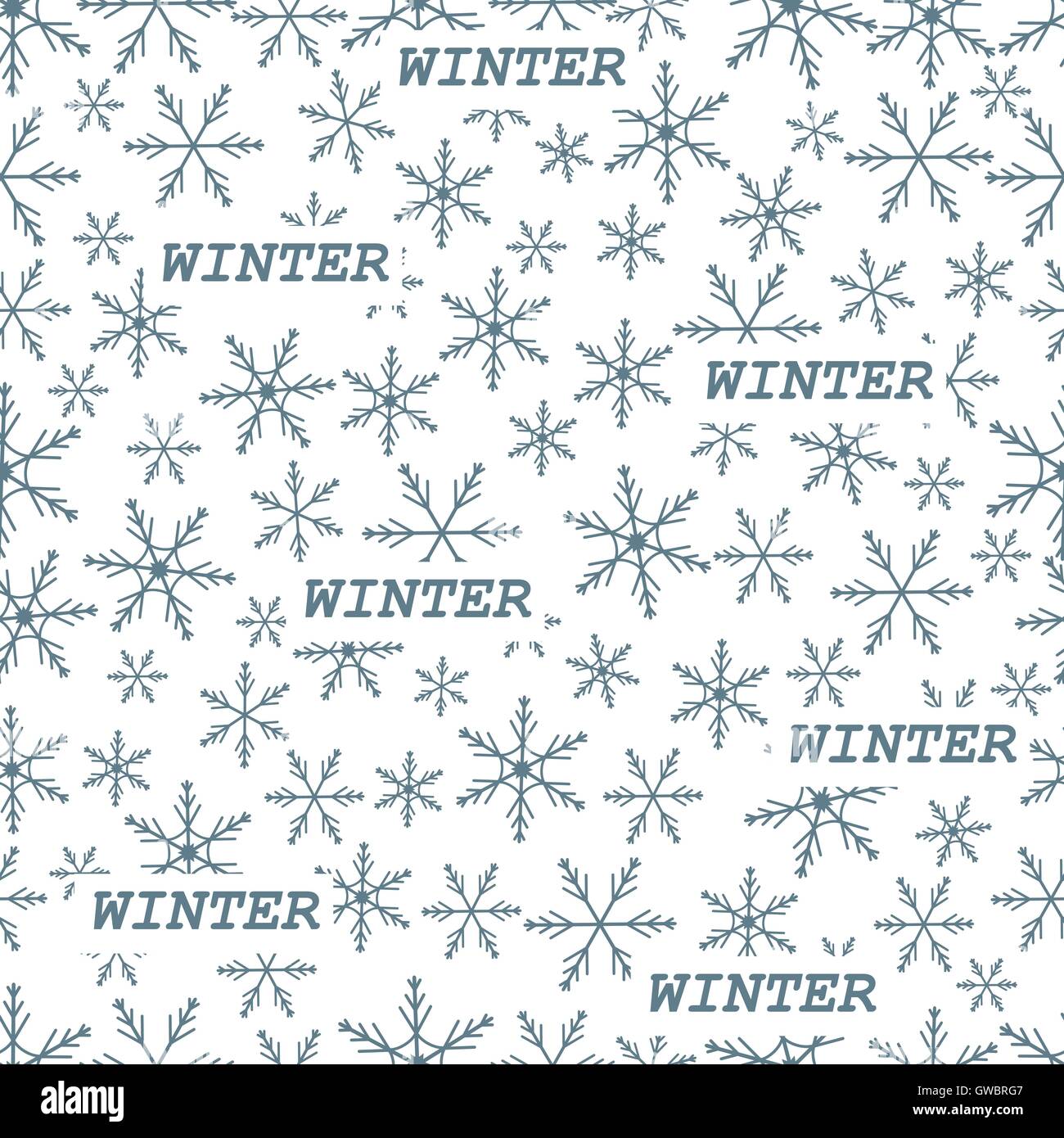 Winter pattern variety snowflakes Stock Vector Images - Alamy