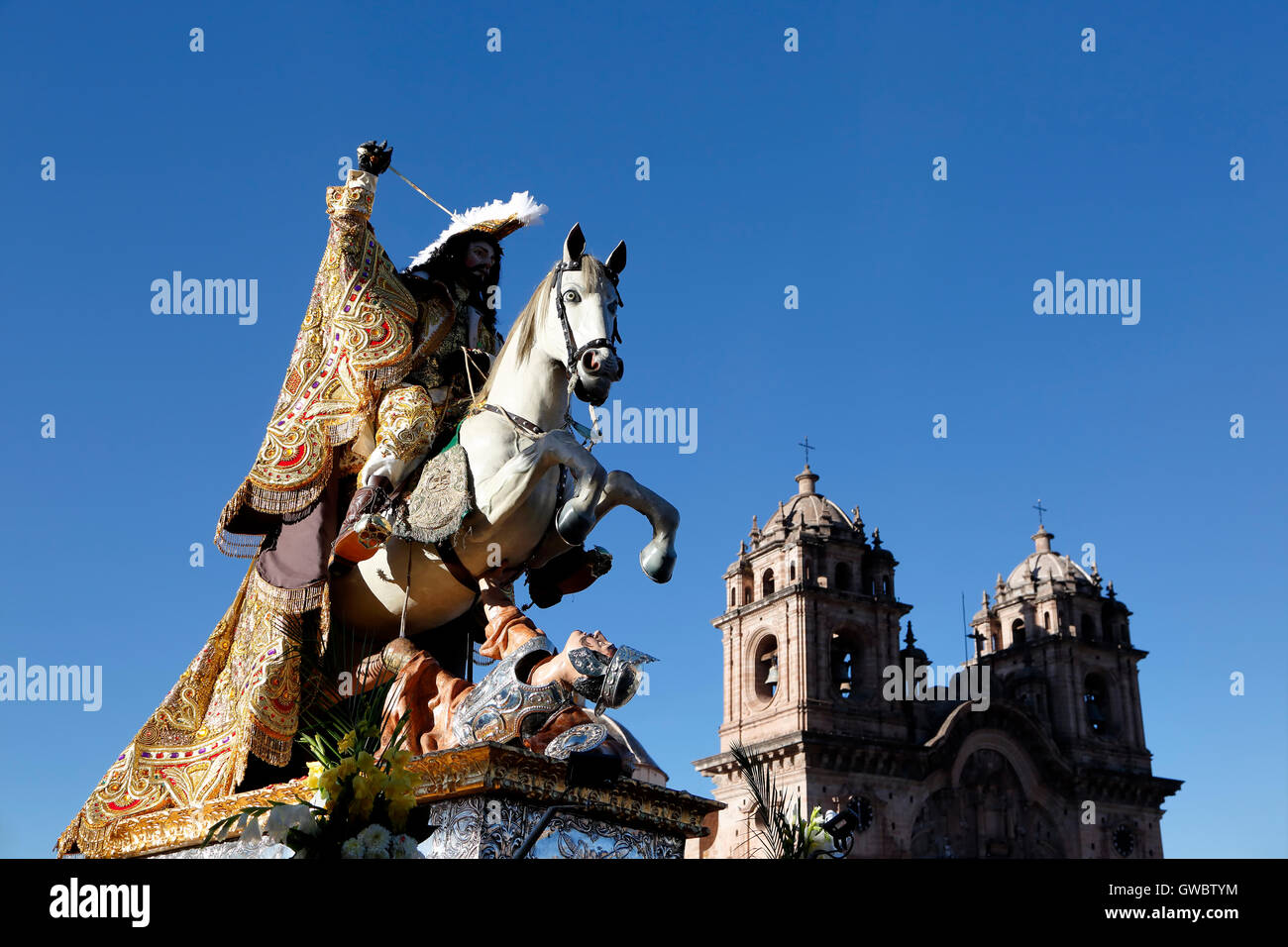 Santiago (St. James) Float, Corpus Christi Celebration, Cusco, Peru ...