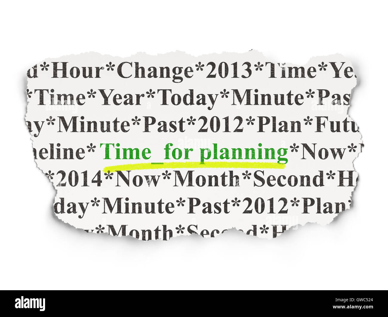 Timeline concept: Time for Planning on Paper background Stock Photo - Alamy